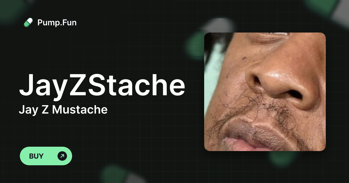 Jay Z Mustache (JayZStache) - Pump