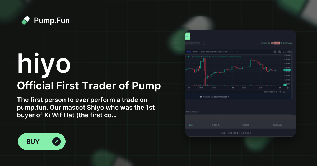Official First Trader of Pump (hiyo) - Pump