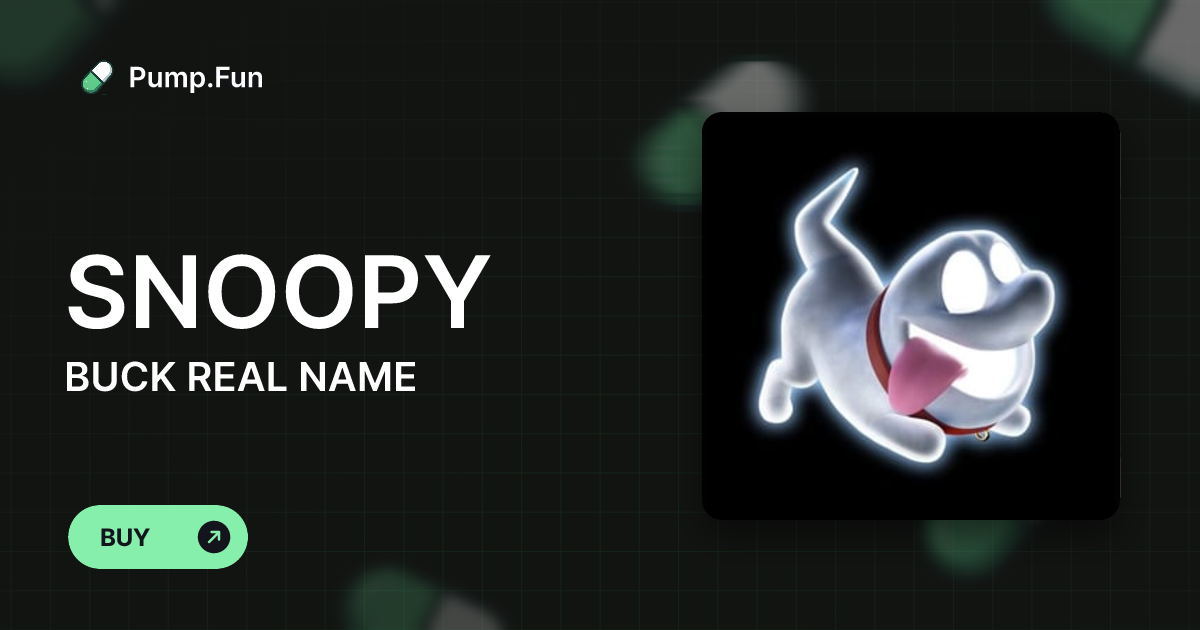 BUCK REAL NAME (SNOOPY) - Pump