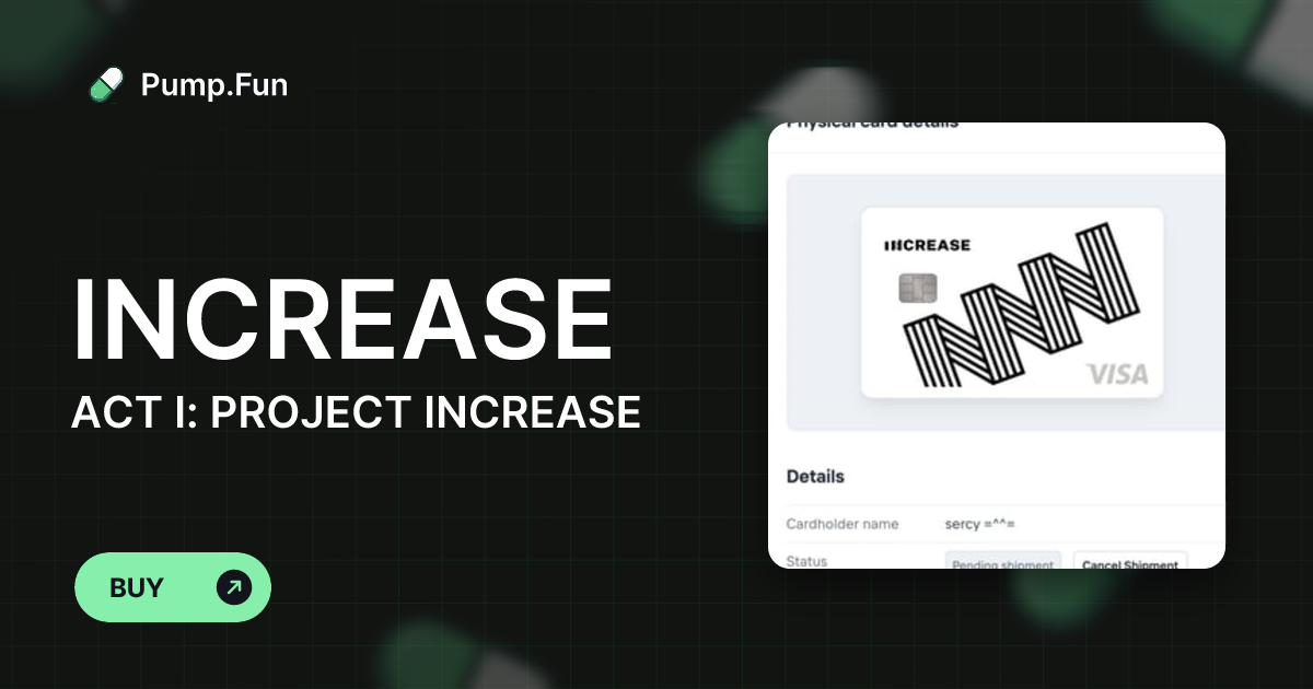 ACT I: PROJECT INCREASE (INCREASE) - Pump