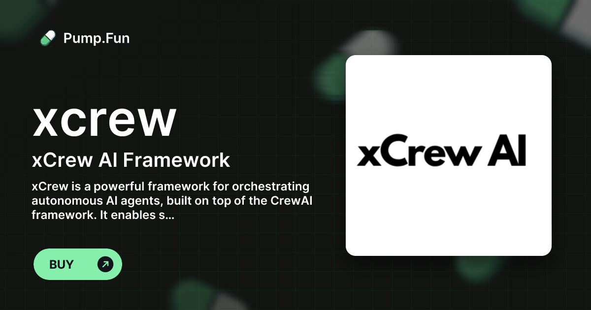 xCrew AI Framework (xcrew) - Pump