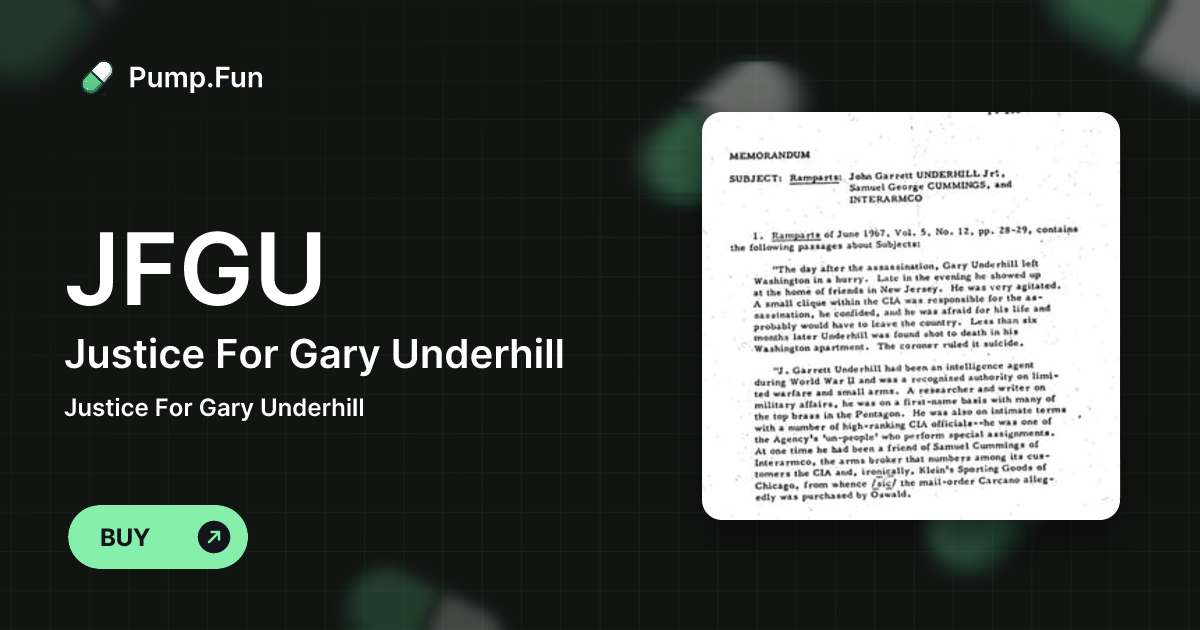 Justice For Gary Underhill (JFGU) - Pump