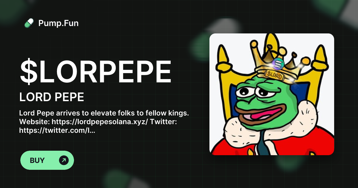 LORD PEPE ($LORPEPE) - Pump