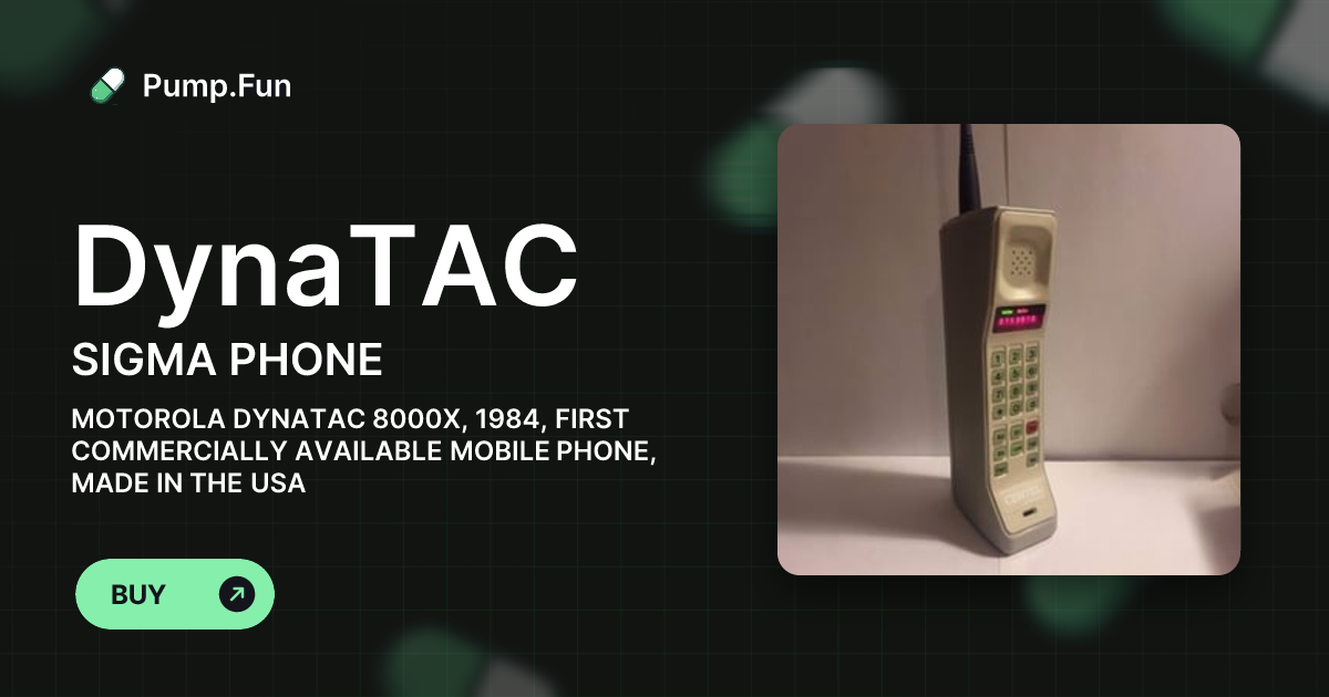 SIGMA PHONE (DynaTAC) - Pump