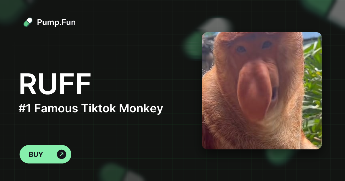 #1 Famous Tiktok Monkey (RUFF) - Pump