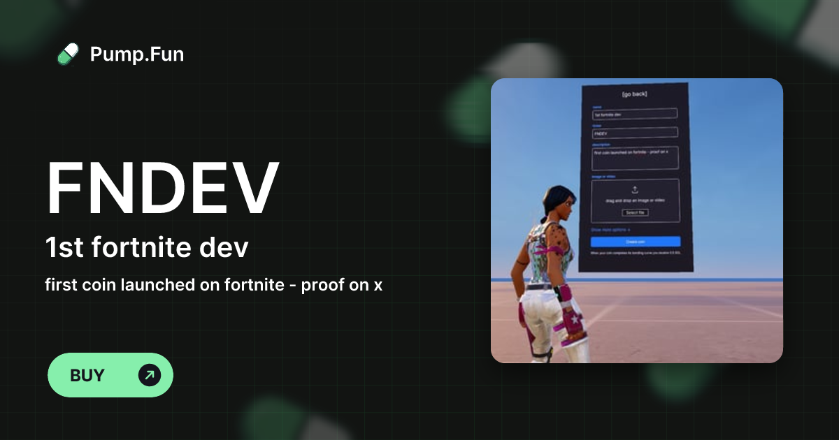 1st fortnite dev (FNDEV) - Pump