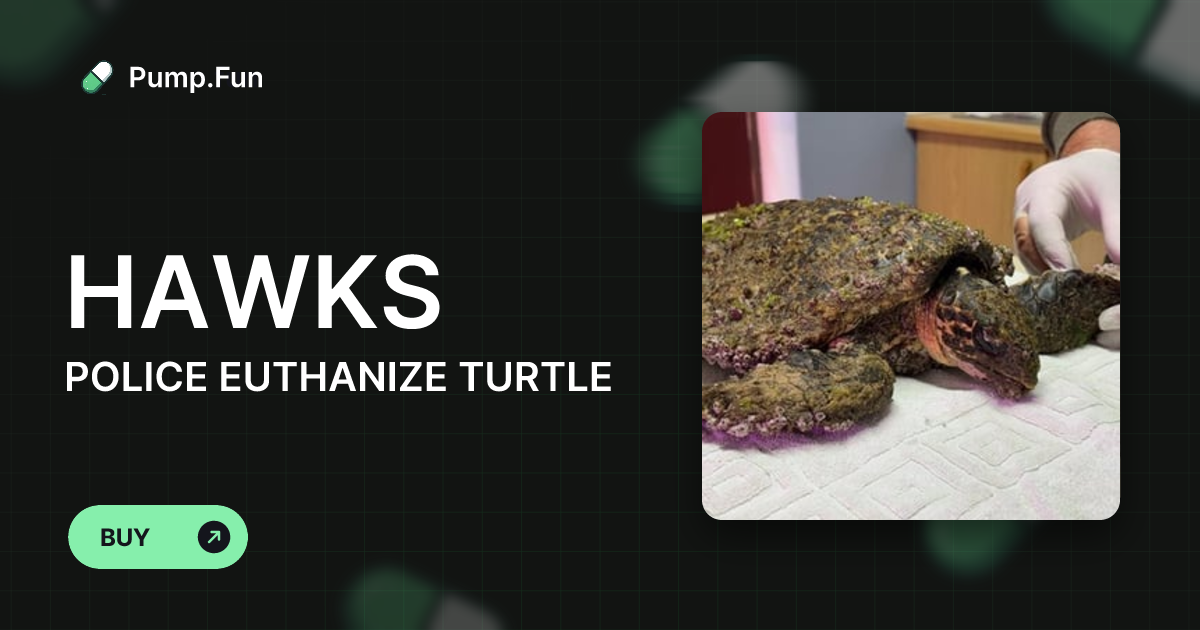 POLICE EUTHANIZE TURTLE (HAWKS) - Pump