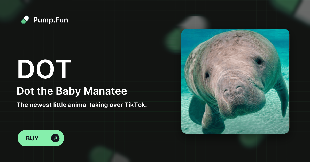 Dot the Baby Manatee (DOT) - Pump