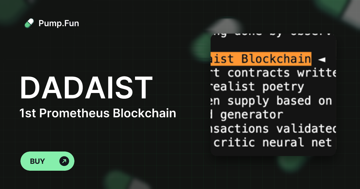 1st Prometheus Blockchain (DADAIST) - Pump