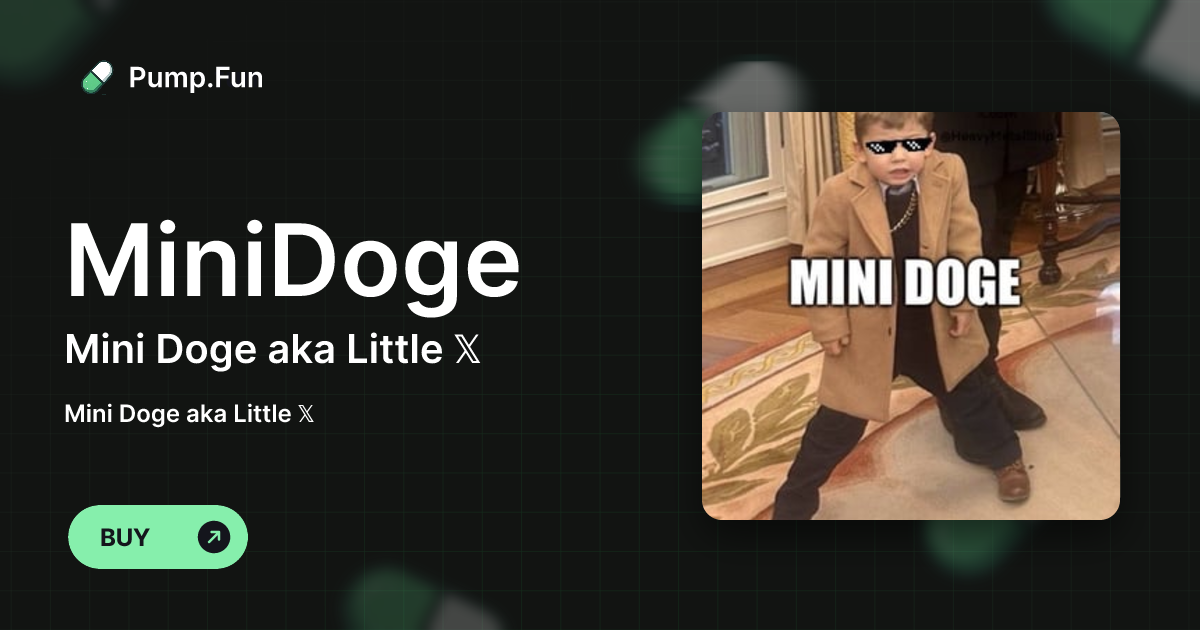 Mini Doge aka Little 𝕏 (MiniDoge) - Pump