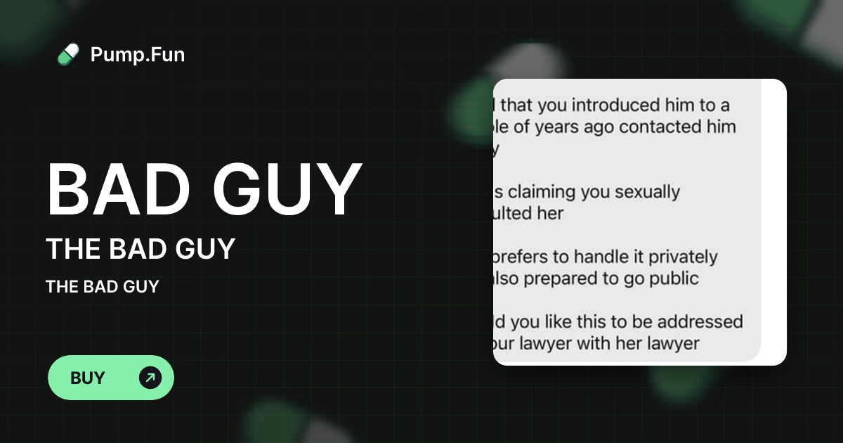 THE BAD GUY (BAD GUY) - Pump