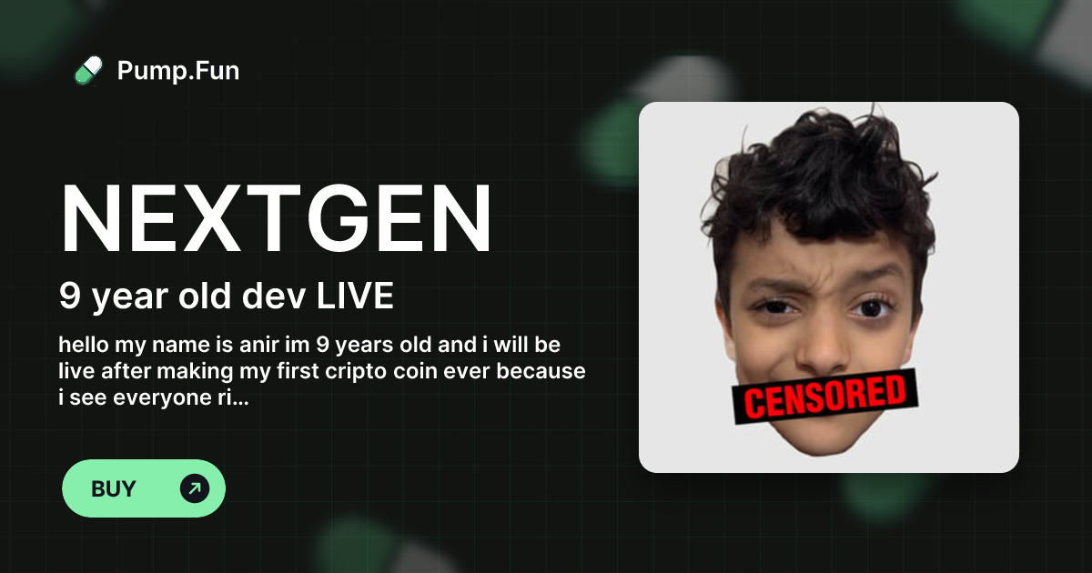 9 year old dev LIVE (NEXTGEN) - Pump