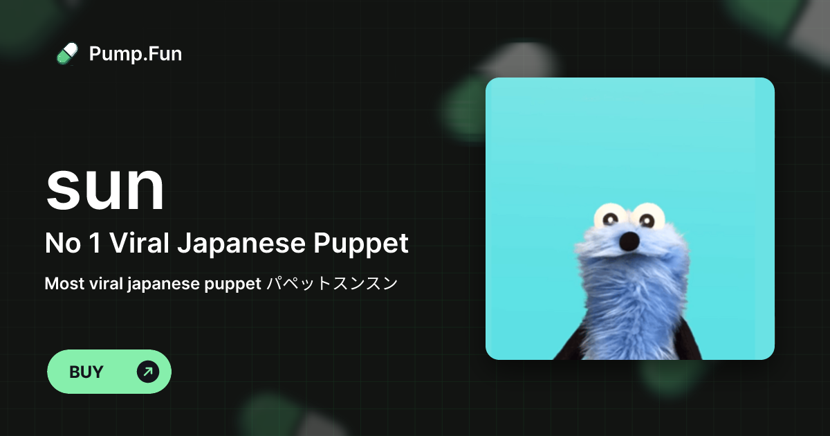 No 1 Viral Japanese Puppet (sun) - Pump