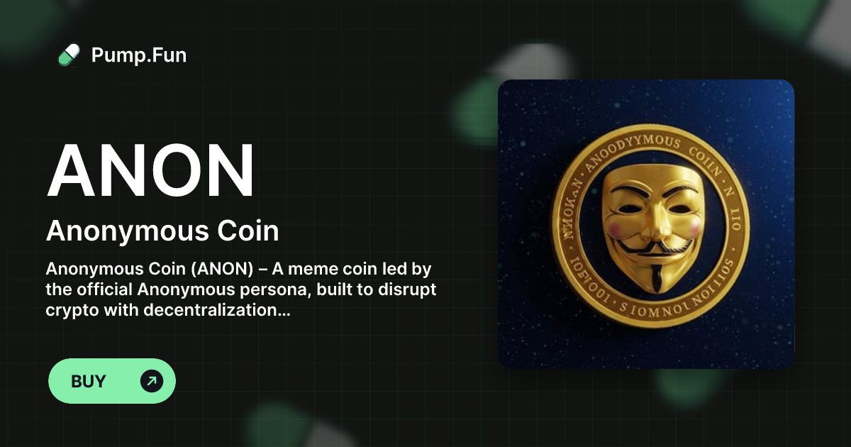Anonymous Coin (ANON) - Pump