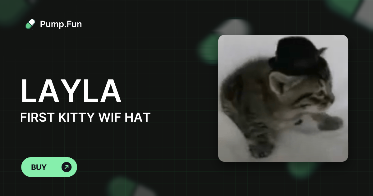 FIRST KITTY WIF HAT (LAYLA) - Pump