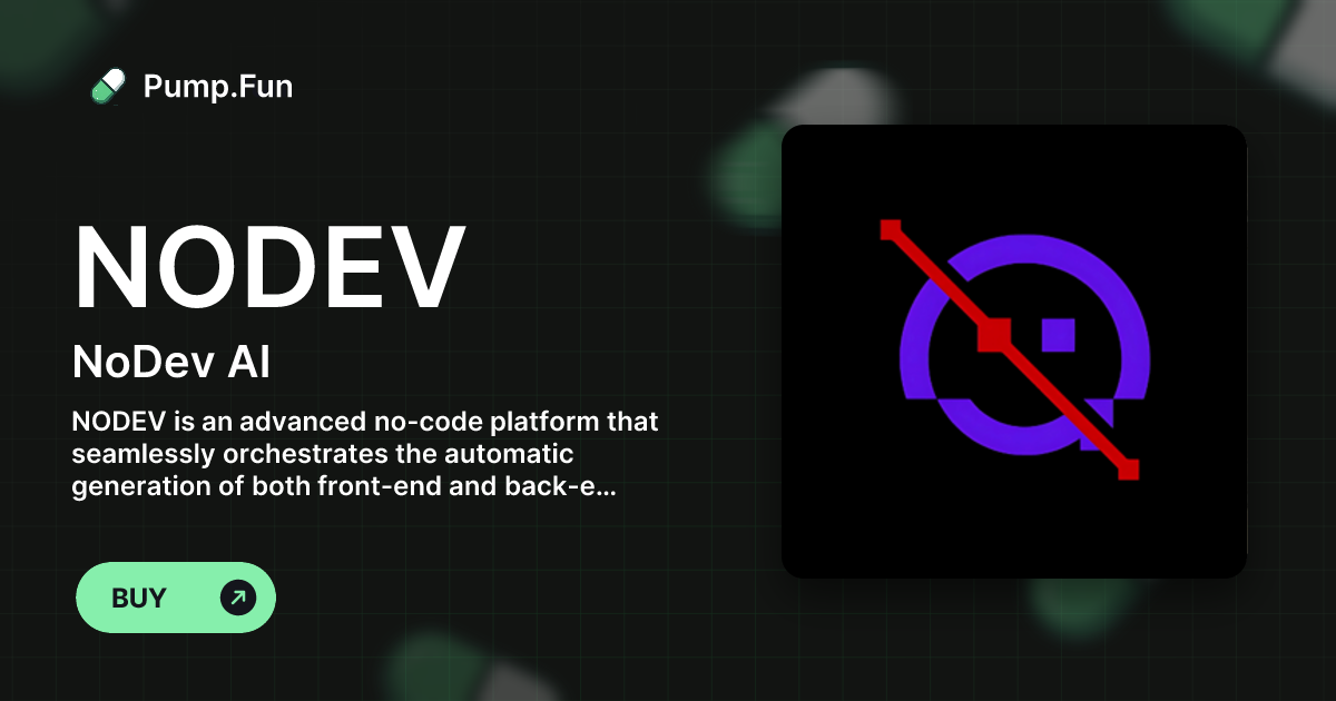 NoDev AI (NODEV) - Pump