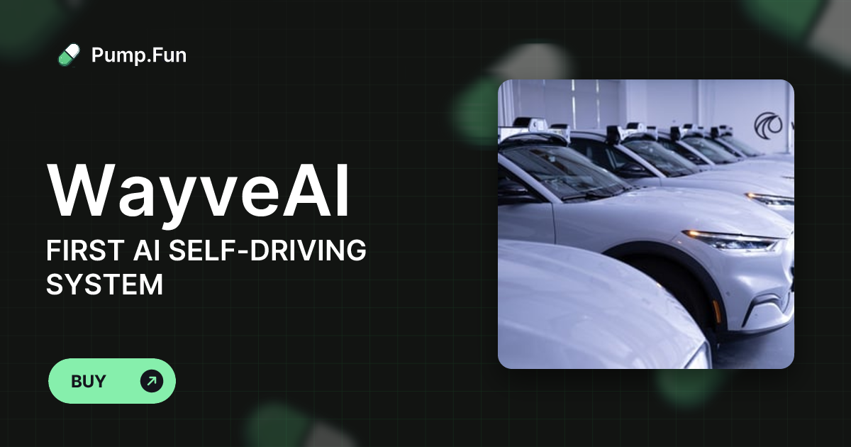 FIRST AI SELF-DRIVING SYSTEM (WayveAI) - Pump