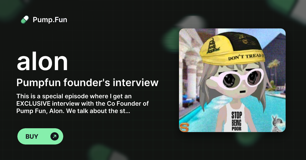 Pumpfun founder's interview (alon) - Pump