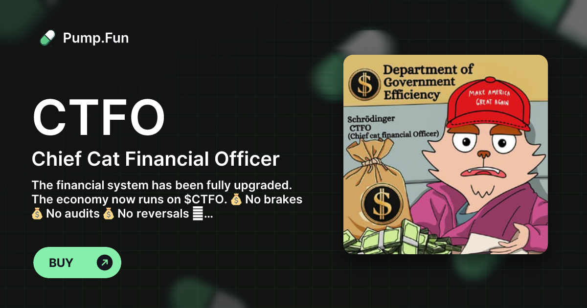 Chief Cat Financial Officer (CTFO) - Pump