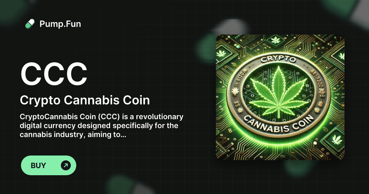 Crypto Cannabis Coin (CCC) - Pump