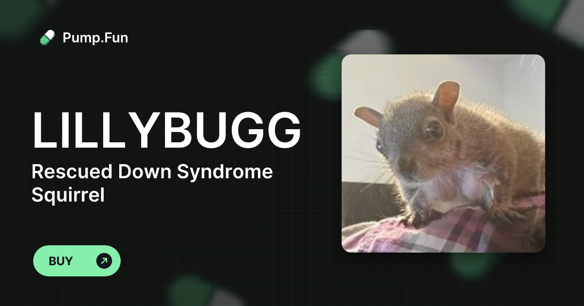 Rescued Down Syndrome Squirrel (LILLYBUGG) - Pump