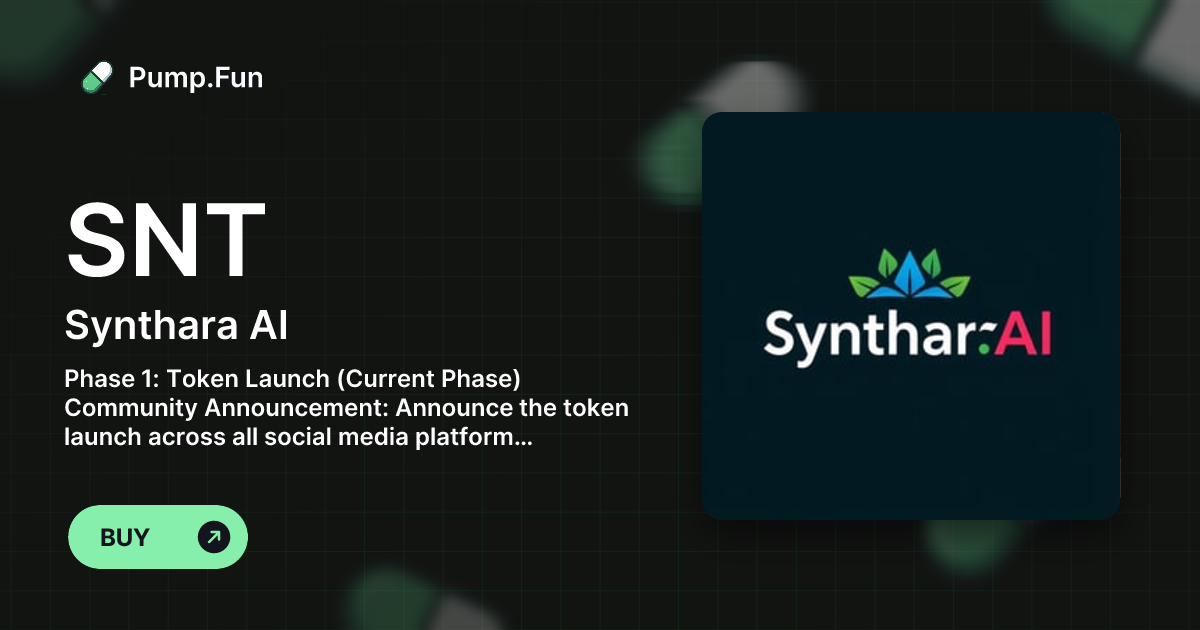Synthara AI (SNT) - Pump