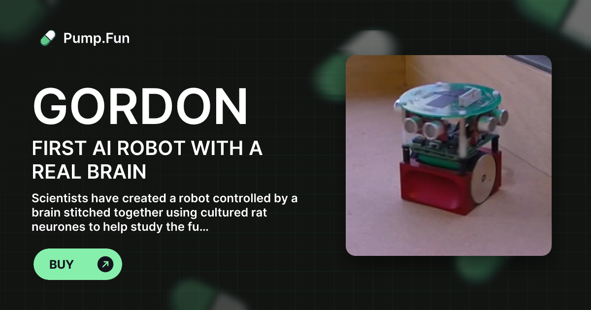 FIRST AI ROBOT WITH A REAL BRAIN (GORDON) - Pump
