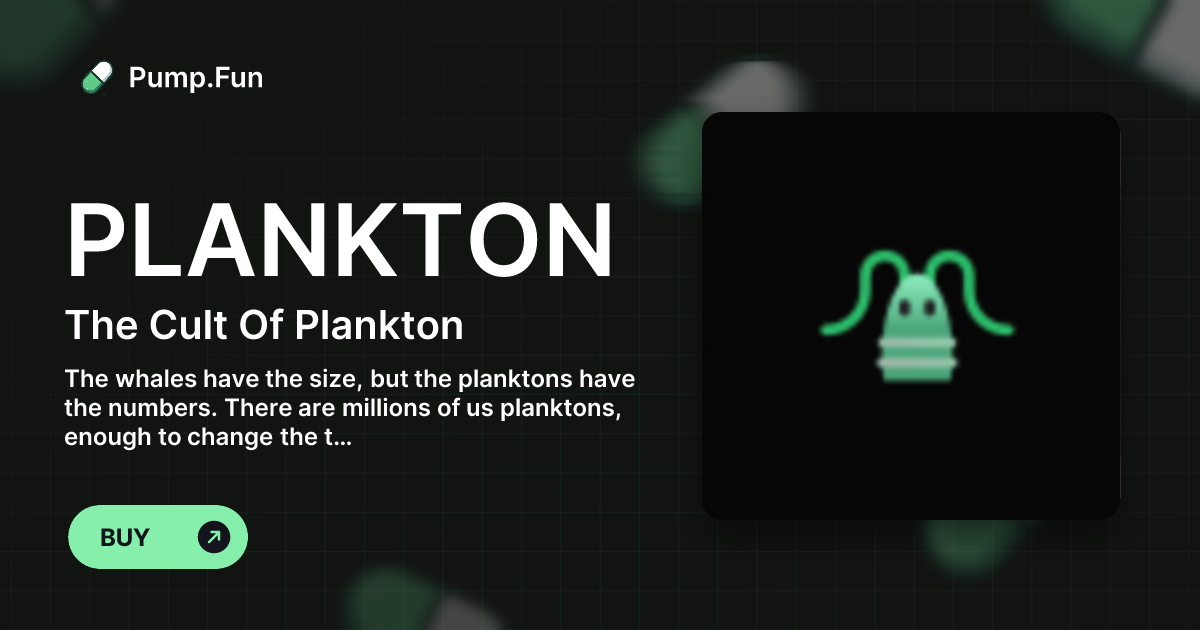 The Cult Of Plankton (PLANKTON) - Pump