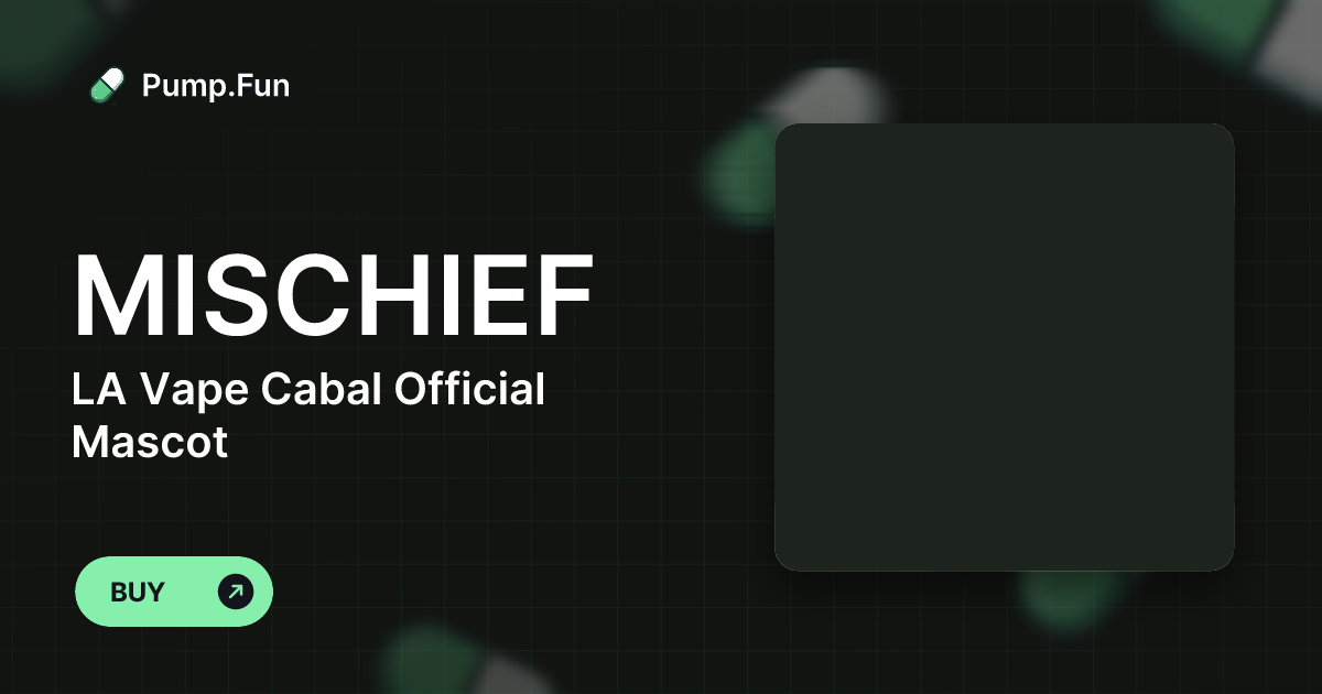 LA Vape Cabal Official Mascot (MISCHIEF) - Pump