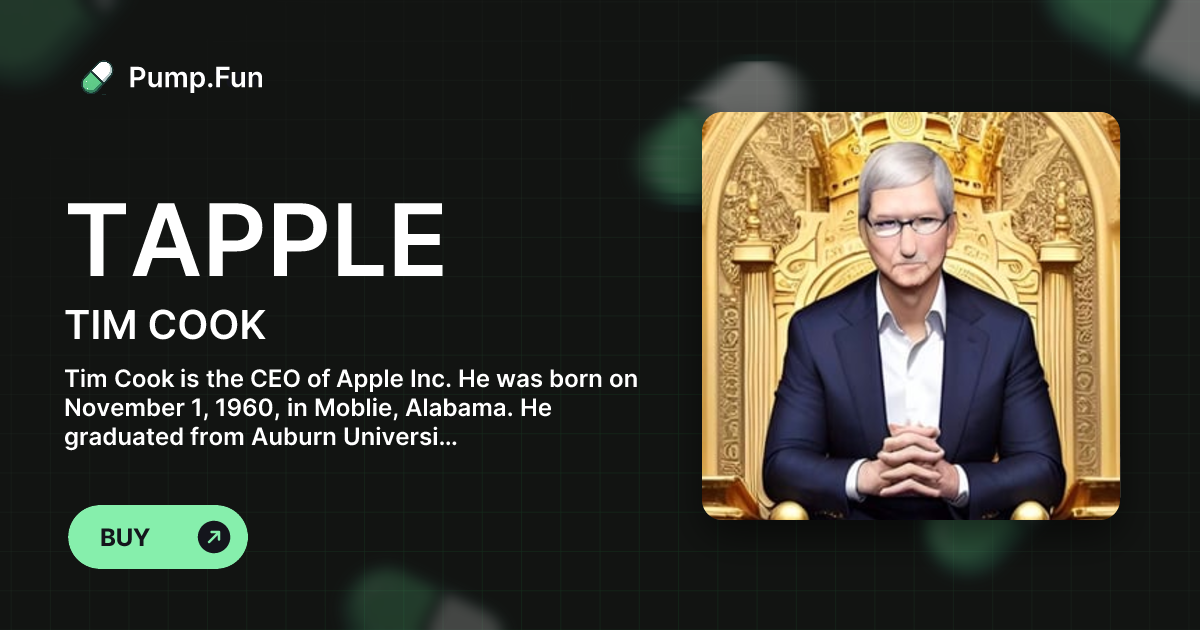 TIM COOK (TAPPLE) - Pump