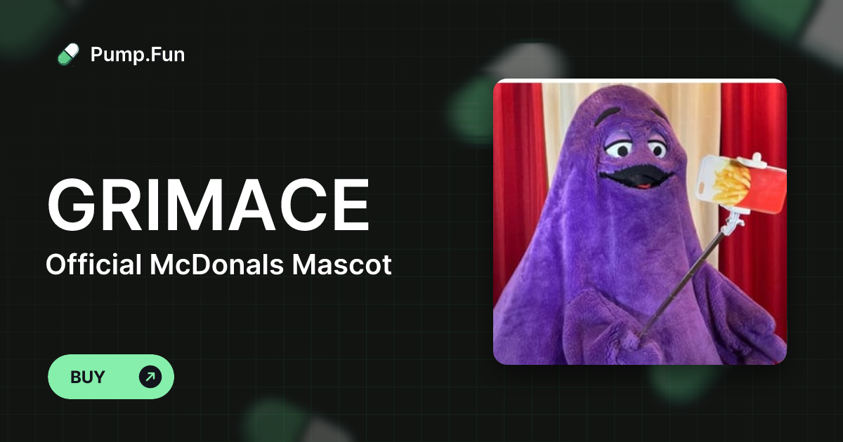 Official McDonals Mascot (GRIMACE) - Pump
