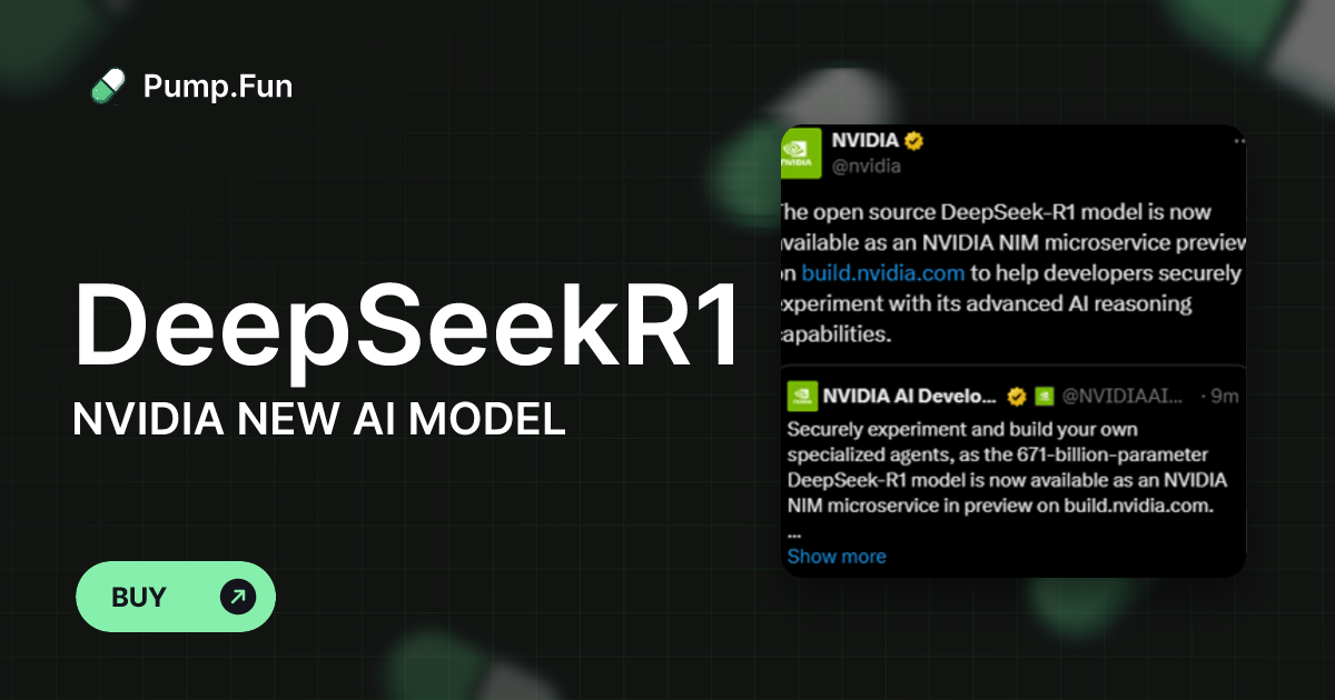 NVIDIA NEW AI MODEL (DeepSeekR1) - Pump