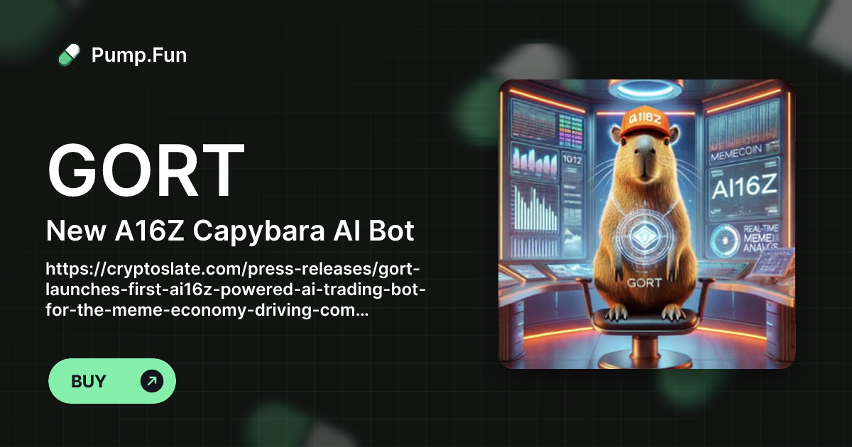 New A16Z Capybara AI Bot (GORT) - Pump