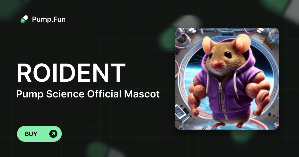 Pump Science Official Mascot (ROIDENT) - Pump