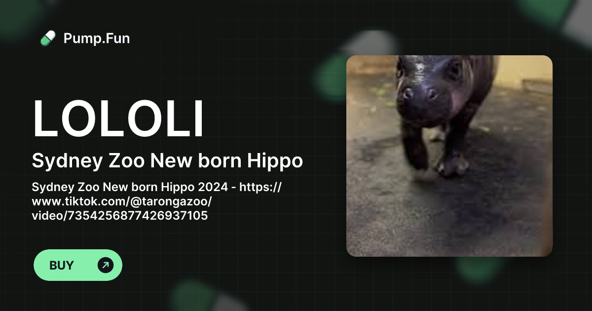 Sydney Zoo New born Hippo (LOLOLI) - Pump