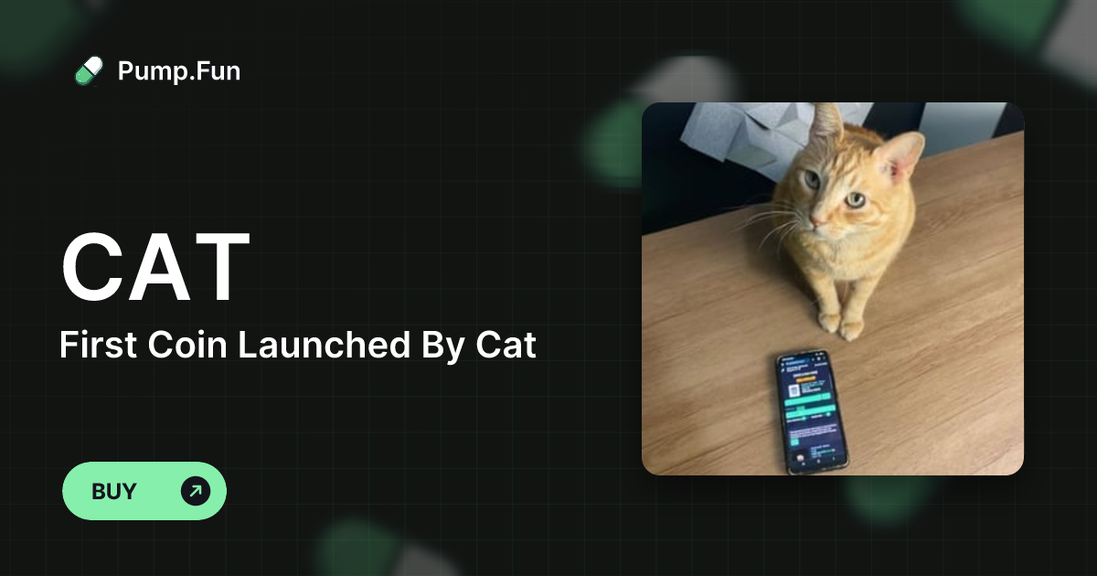 First Coin Launched By Cat (CAT) - Pump