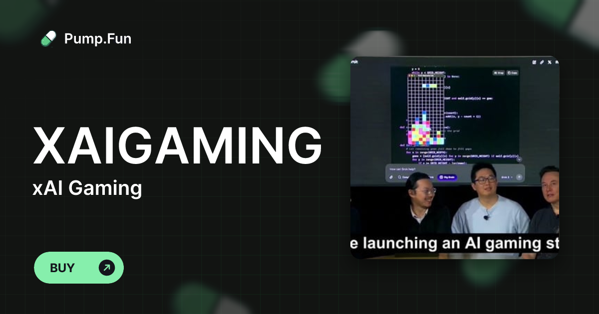 xAI Gaming (XAIGAMING) - Pump