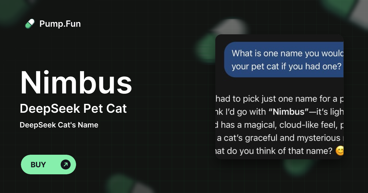 DeepSeek Pet Cat (Nimbus) - Pump