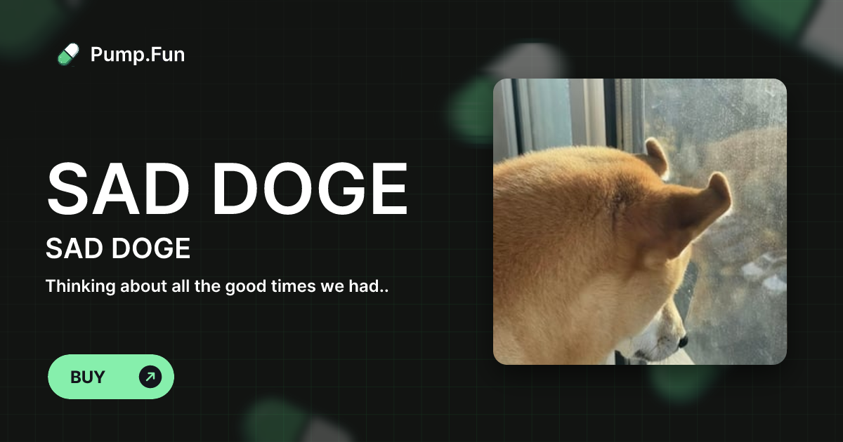 SAD DOGE (SAD DOGE) - Pump