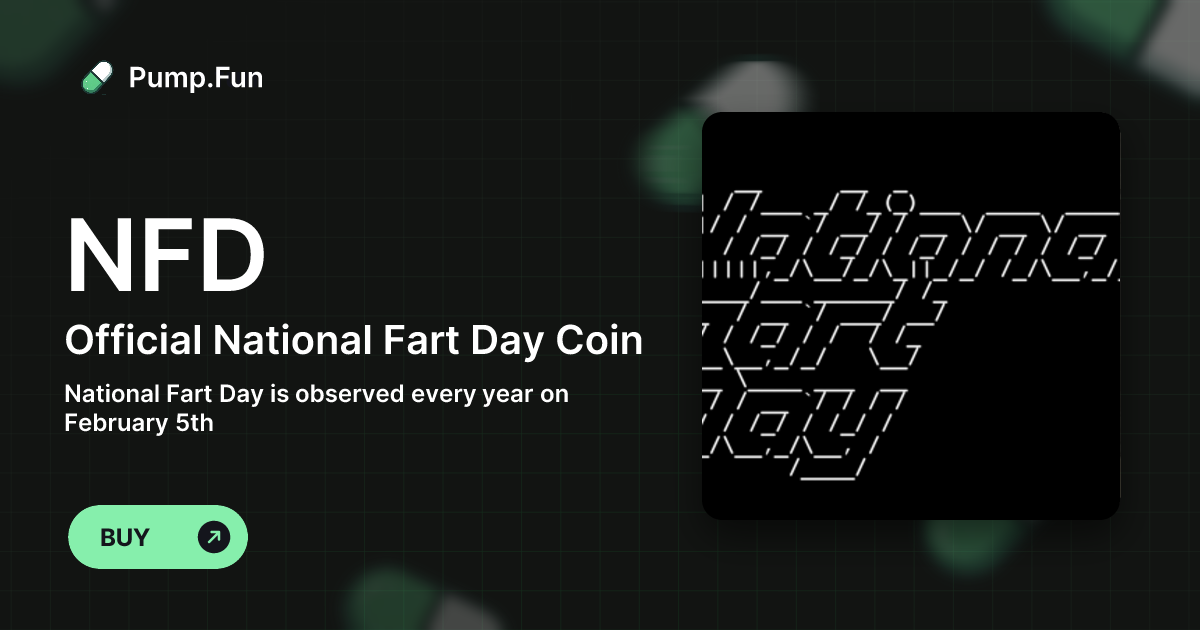 Official National Fart Day Coin (NFD) - Pump