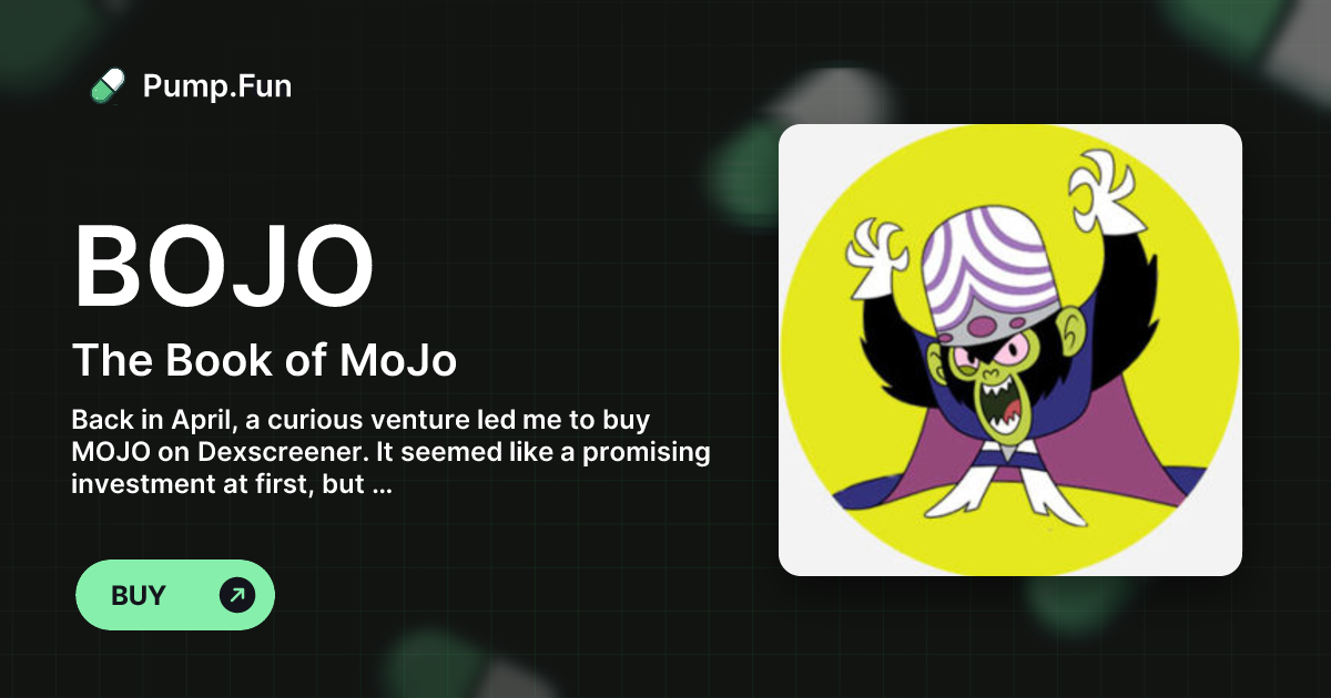 The Book of MoJo (BOJO) - Pump