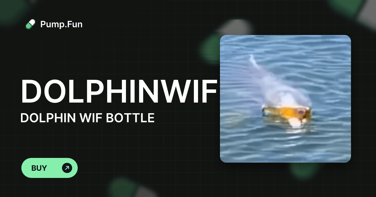 DOLPHIN WIF BOTTLE (DOLPHINWIF) - Pump