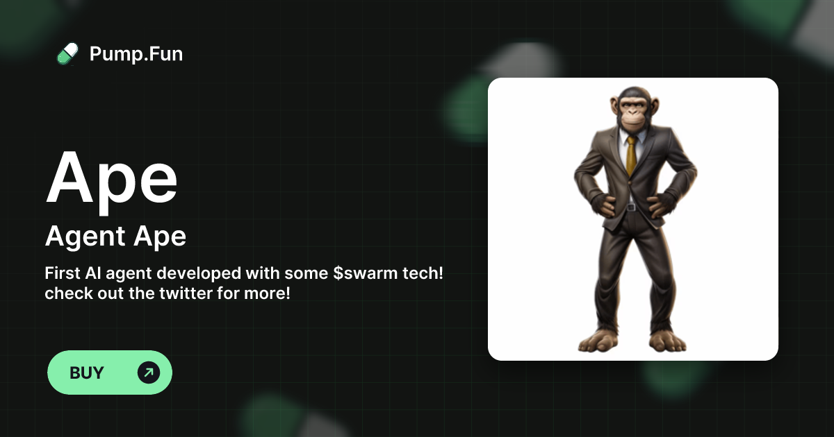 Agent Ape (Ape) - Pump