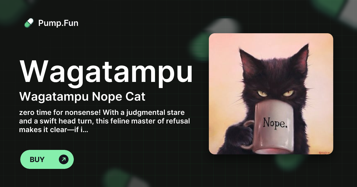 Wagatampu Nope Cat (Wagatampu) - Pump