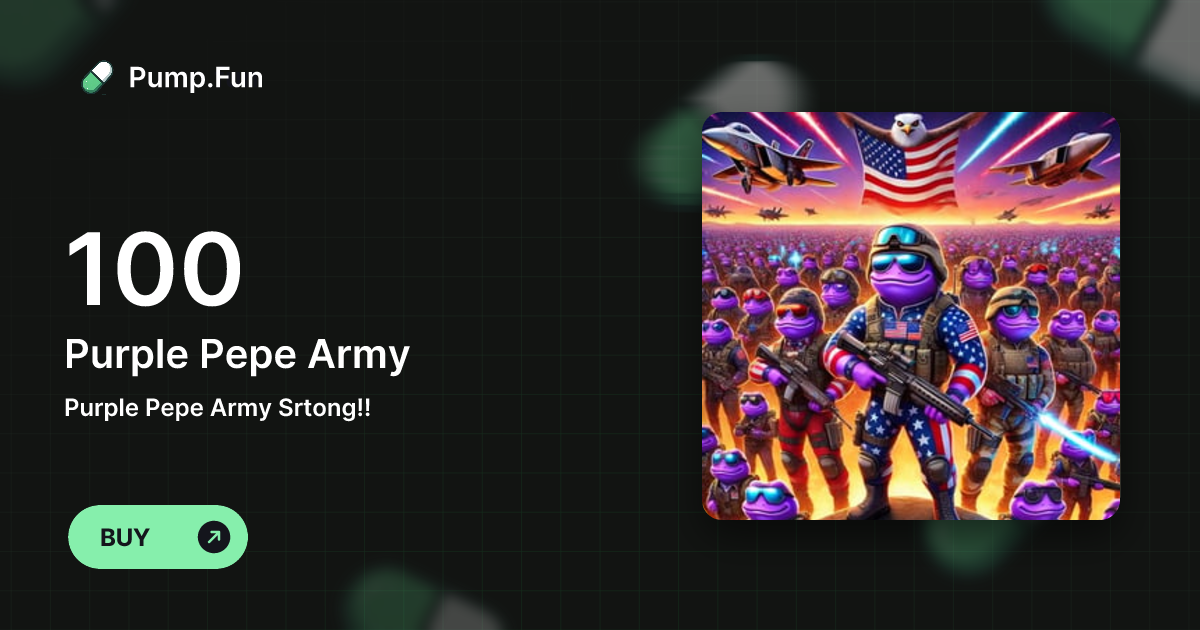Purple Pepe Army (100) - Pump