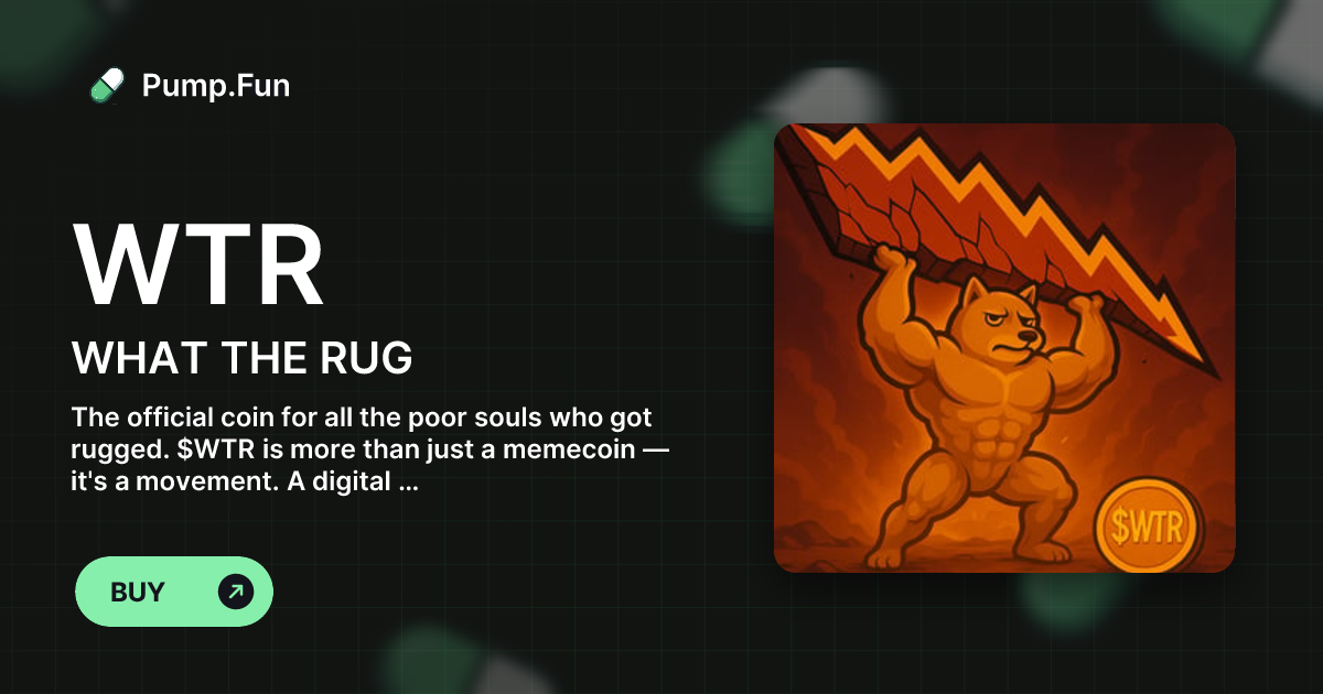 WHAT THE RUG (WTR) - Pump