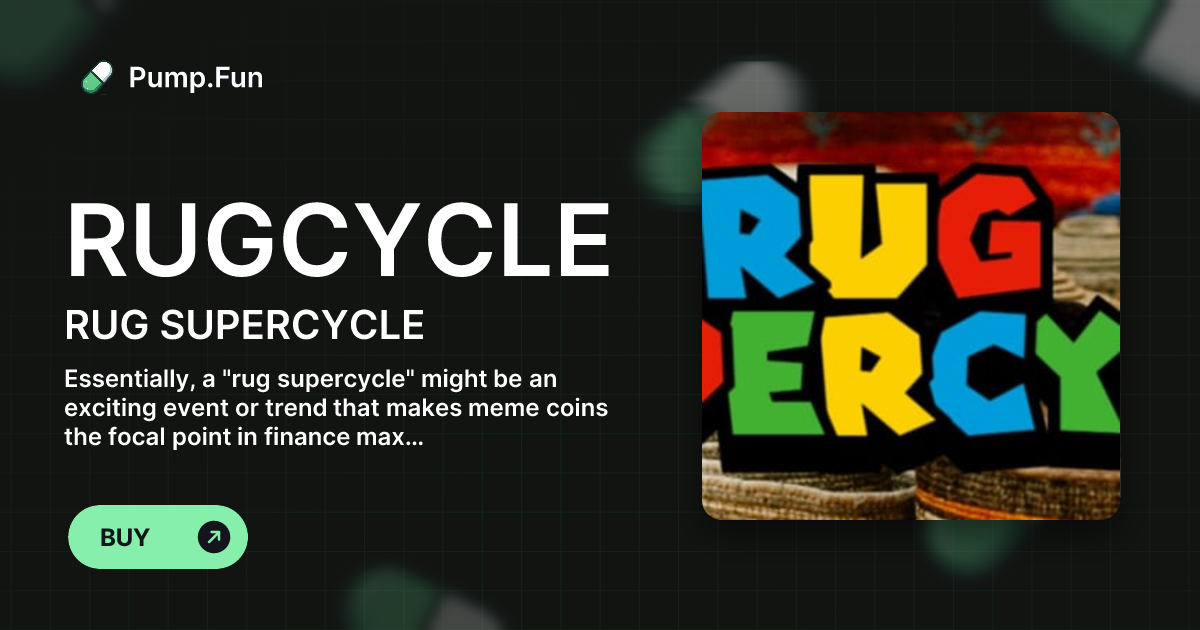 RUG SUPERCYCLE (RUGCYCLE) - Pump
