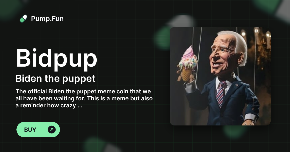 Biden the puppet (Bidpup) - Pump