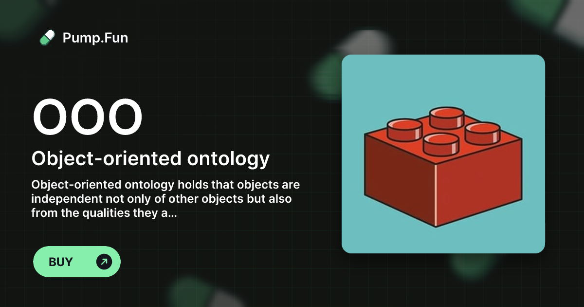 Object-oriented ontology (OOO) - Pump