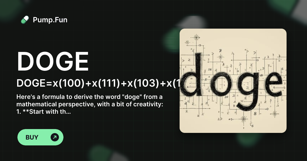 DOGE=x(100)+x(111)+x(103)+x(101) (DOGE) - Pump